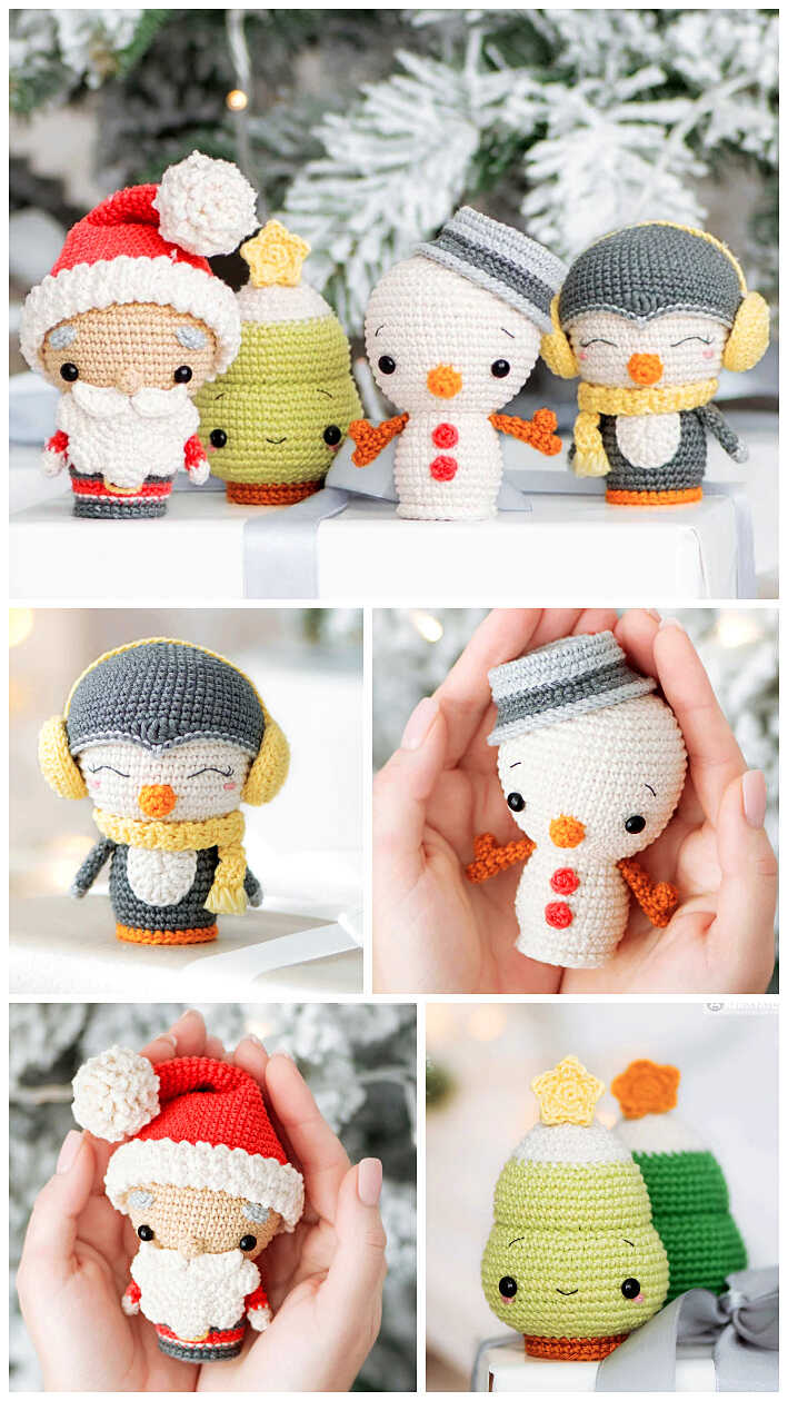 Christmas Stocking and Mittens Ornament Free Pattern - Free Amigurumi