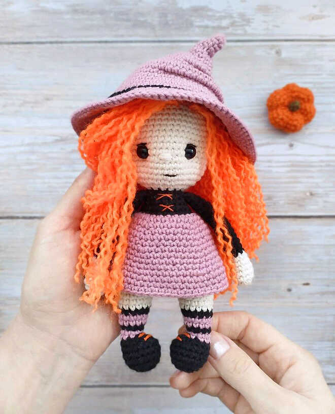 Amigurumi Halloween Witch Doll Free Pattern - Free Amigurumi