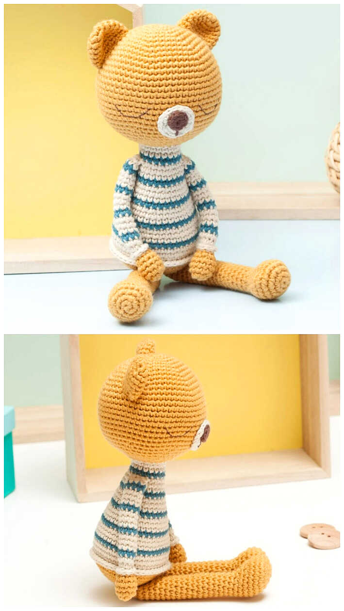 Amigurumi Lying Bear Free Pattern - Free Amigurumi Pattern