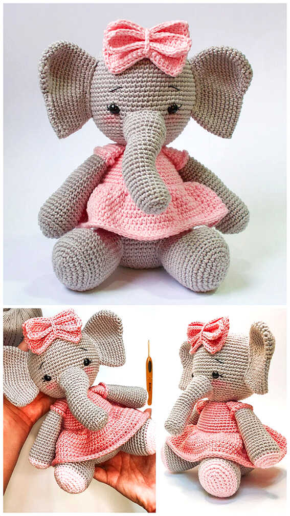 Crochet Cute Elephant Free Pattern - Free Amigurumi