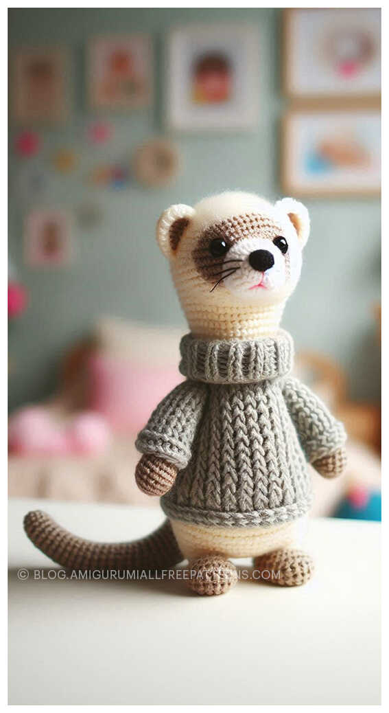 Amigurumi Ferret Crochet Free Pattern - Free Amigurumi Pattern