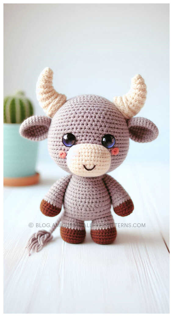 Crochet Bull Free Amigurumi Pattern - Free Amigurumi Pattern