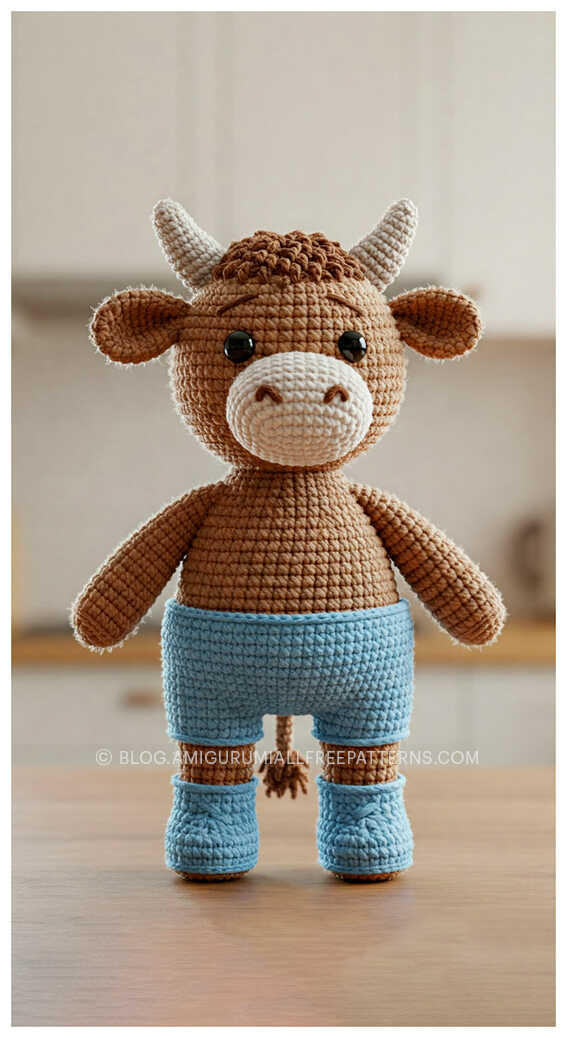 Crochet Bull Free Amigurumi Pattern - Free Amigurumi Pattern