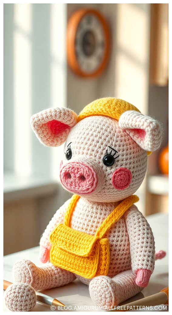 Cute Crochet Pig Mike Amigurumi Free Pattern - Free Amigurumi Pattern